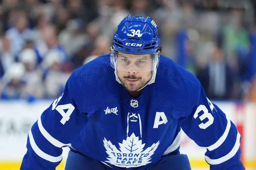 Auston Matthews sets salary cap era record with 66th goal of the season ...